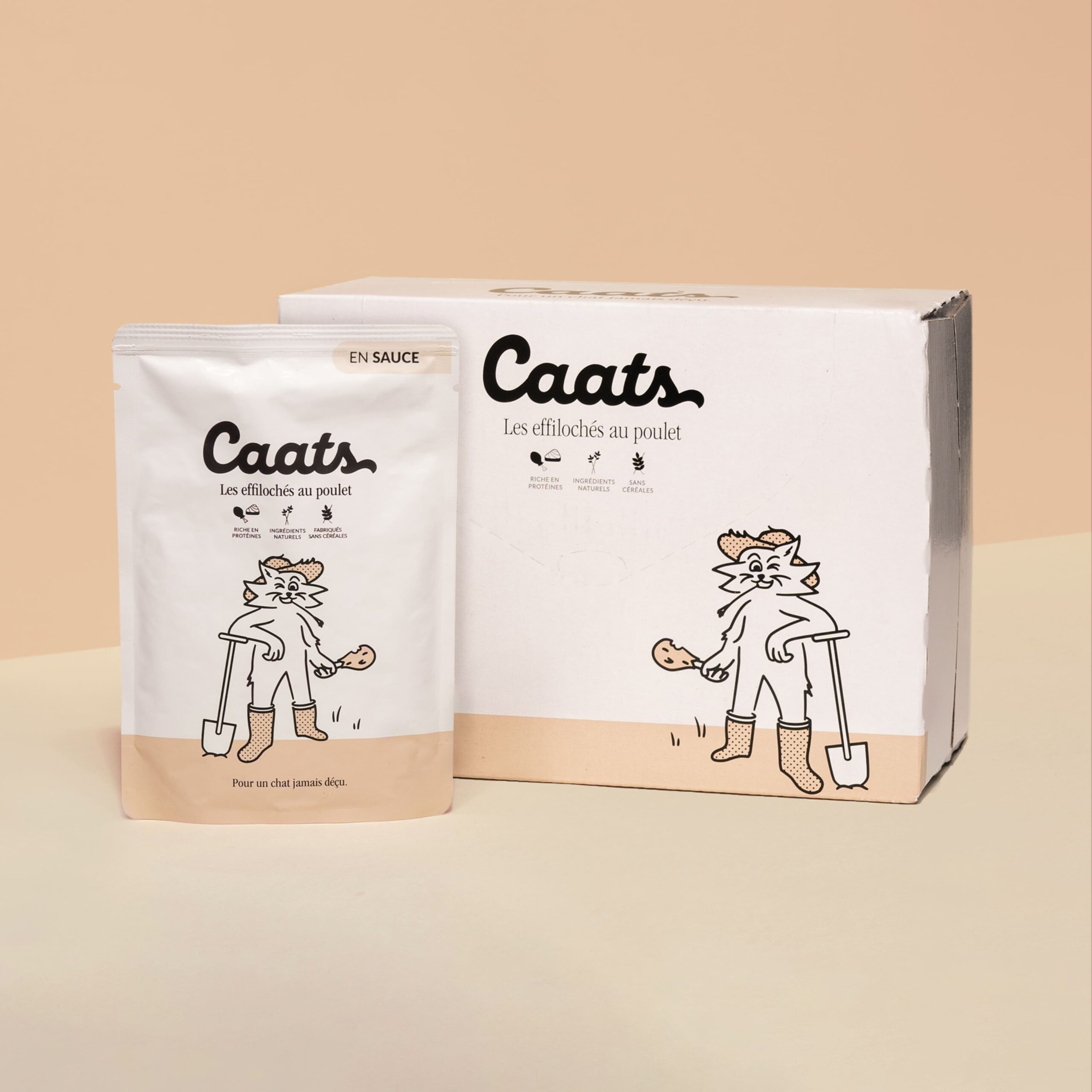 Effilochés en Sauce au Poulet | 12x85g - Caats